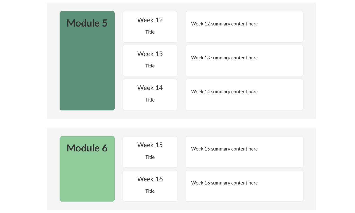 Multi-week module organizer | 16 weeks | Missouri Online: Teaching